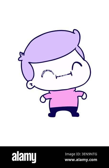 neon light effect animation of freehand drawn cartoon of kawaii older ...