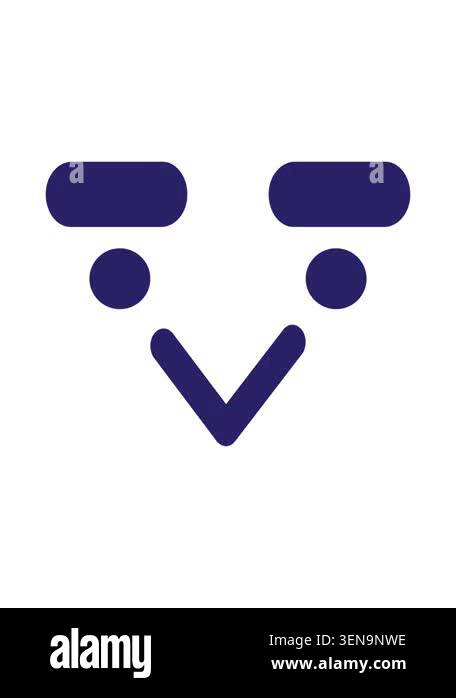 pixelize effect animation of thick eyebrow bird face icon Stock Video ...