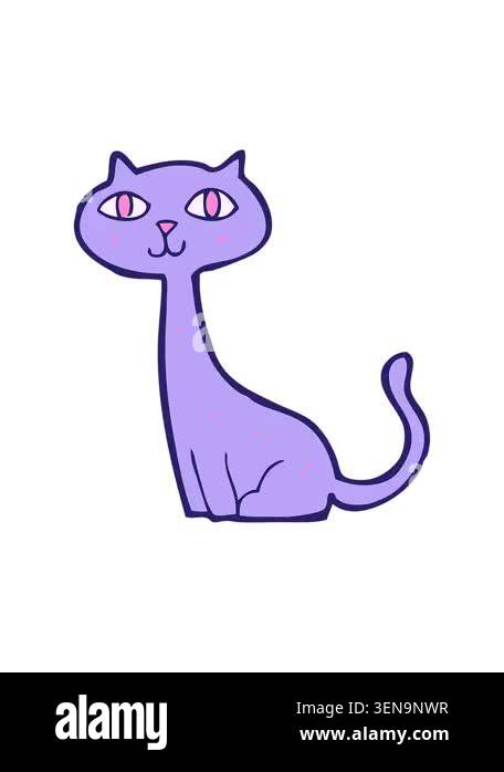 pixelize effect animation of a cartoon of a cat character Stock Video ...