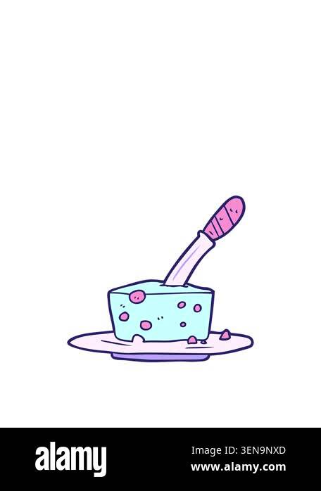 stretching up animation of knife in block of cheese Stock Video Footage ...