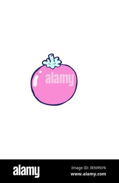 horizontally vibrating animation of cartoon tomato drawing Stock Video ...
