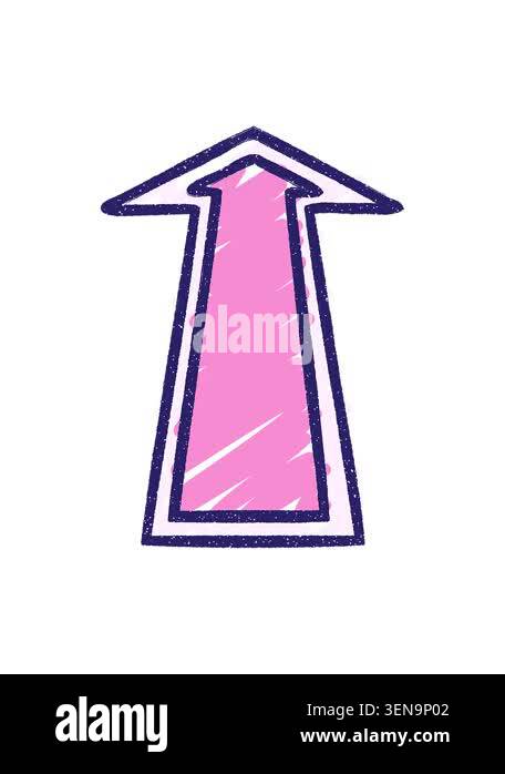 shaking motion animation of cartoon drawing of pointing arrow Stock ...