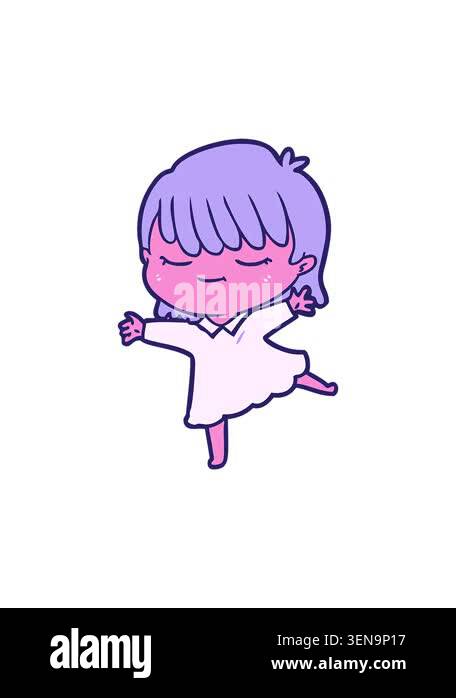 attention grabbing animation of neon palette of a cartoon woman Stock ...