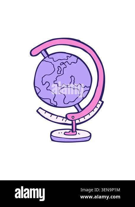 bob and pause animation of cartoon globe Stock Video Footage - Alamy