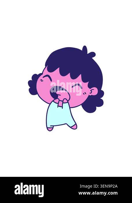 flashy sales animation of freehand drawn cartoon of cute kawaii baby ...