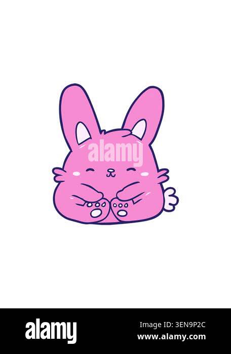 starburst effect animation of a cute cartoon bunny rabbit Stock Video ...