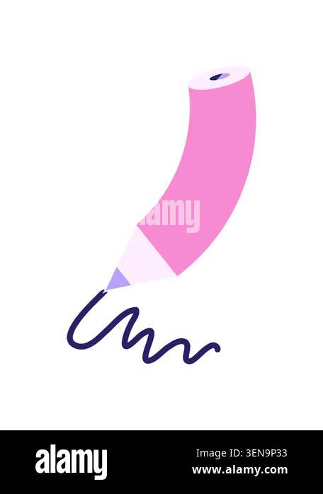 jiggle and pause animation of pencil writing Stock Video Footage - Alamy