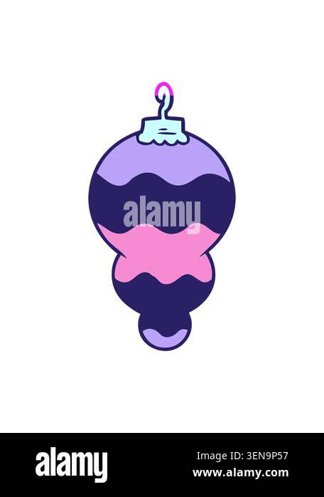 power up animation of cartoon christmas decoration Stock Video Footage ...