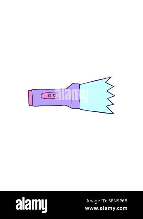 splitting effect animation of cartoon torch Stock Video Footage - Alamy