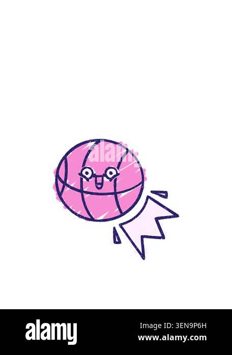 jumping motion animation of Basket Ball Chalk Drawing Stock Video ...