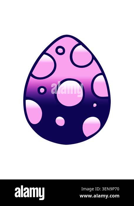 neon light effect animation of gradient shaded quirky cartoon easter ...
