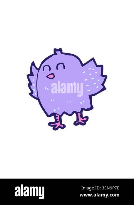 starburst effect animation of cartoon of neon color bird Stock Video ...