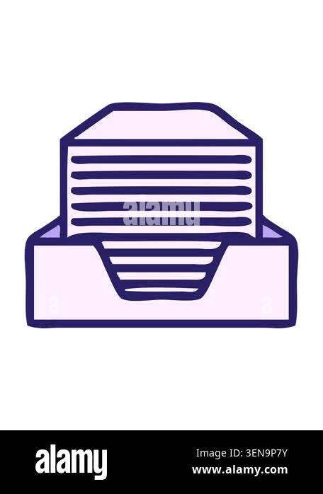 power up animation of cartoon of a stack of office papers Stock Video ...