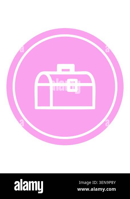 neon light effect animation of tool box circular icon symbol Stock ...