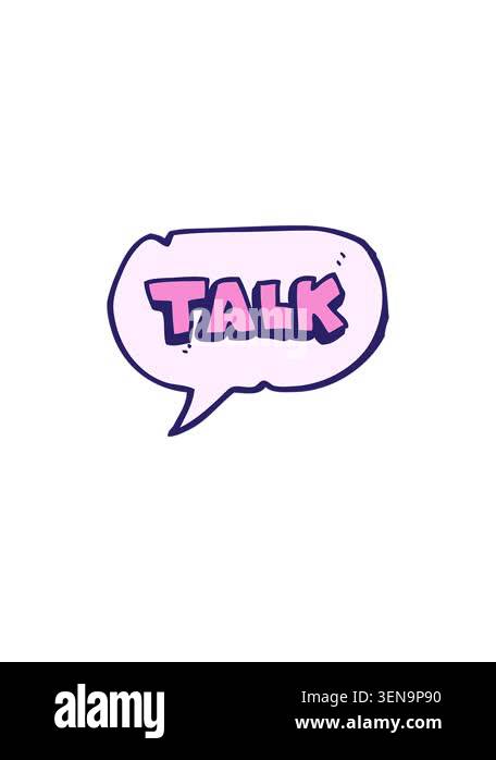 splitting effect animation of freehand drawn speech bubble cartoon talk ...