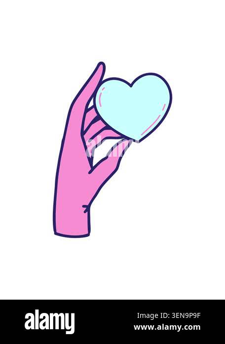 attention grabbing animation of hand holding heart Stock Video Footage ...