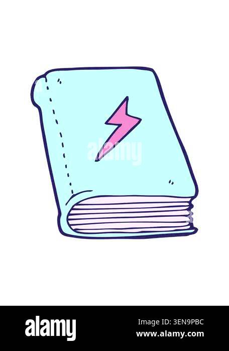 pixelize effect animation of cartoon magic spell book Stock Video ...