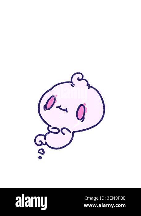 stretching up animation of a Cute Ghost Chalk Drawing Stock Video ...
