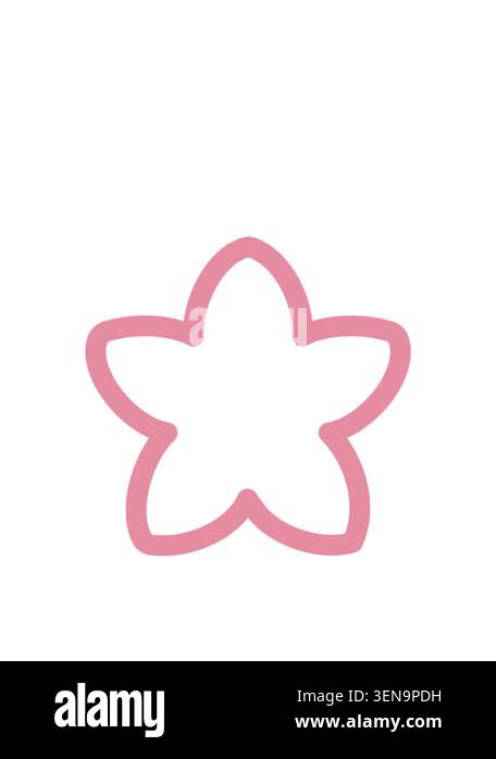 jumping motion animation of single flower design suitable for japanese ...