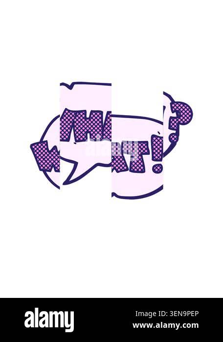 splitting motion animation of freehand drawn comic book speech bubble ...