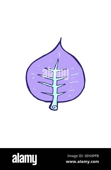 attention grabbing animation of cartoon doodle leaf Stock Video Footage ...