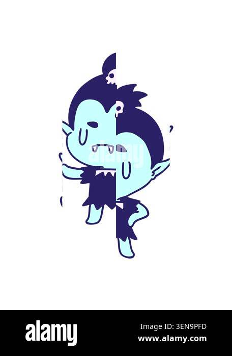 splitting motion animation of cartoon illustration kawaii of cute ...