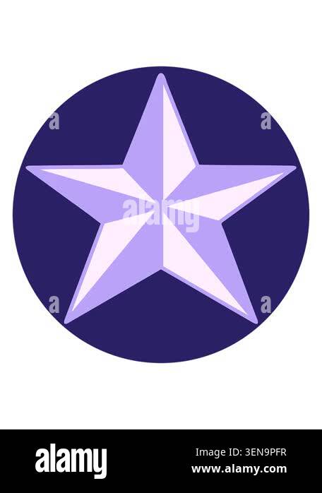 bob and pause animation of iconic tattoo style image of a star icon ...