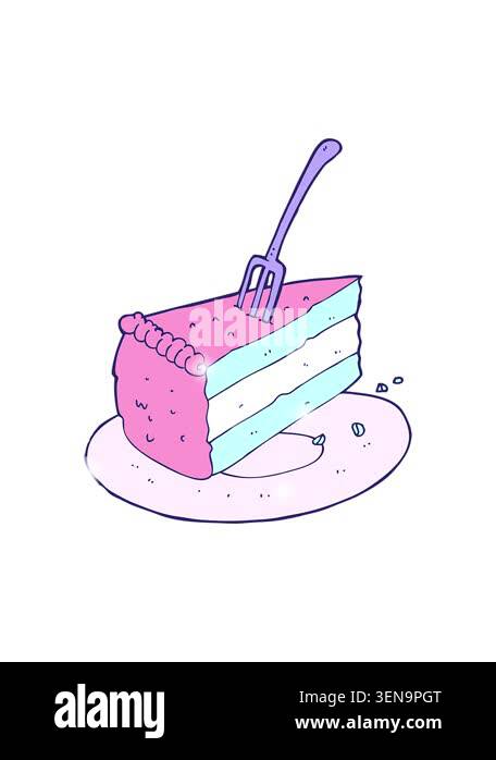 glitter effect animation of cartoon cake Stock Video Footage - Alamy