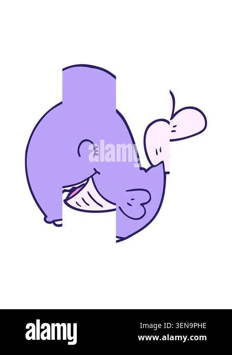 splitting motion animation of drawing of a whale Stock Video Footage ...