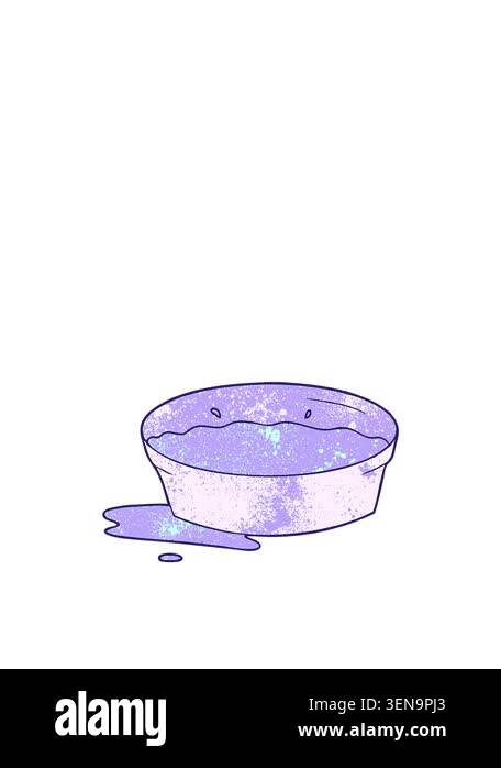 rise and float animation of cartoon dog water bowl Stock Video Footage ...