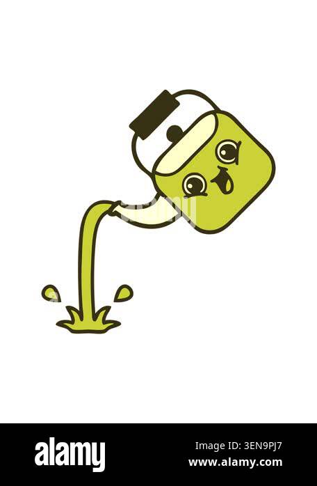 changing color animation of cute cartoon of a pouring kettle Stock ...