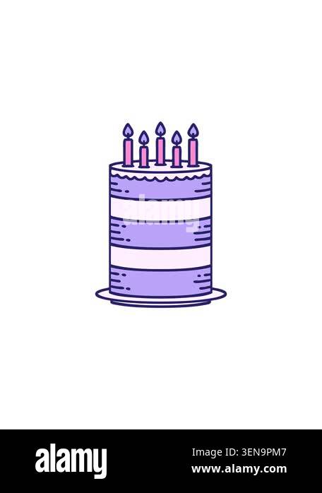 sales flash animation of cartoon of birthday cake Stock Video Footage ...