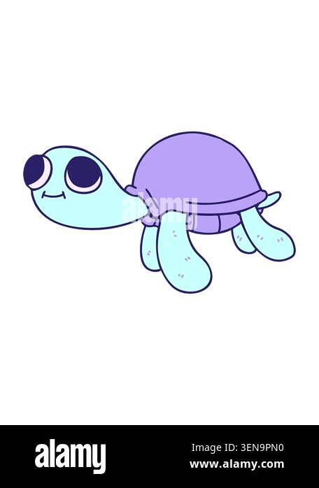 bobbing motion animation of cartoon turtle Stock Video Footage - Alamy