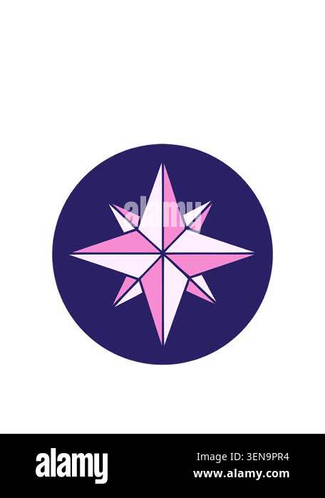 jumping motion animation of iconic tattoo style image of a star design ...