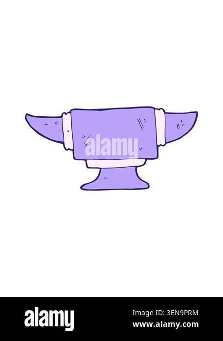 jiggle and pause animation of cartoon blacksmith anvil Stock Video ...