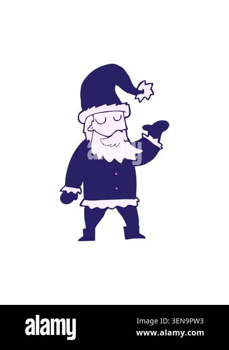 pixelize effect animation of cheerful cartoon of santa claus Stock ...