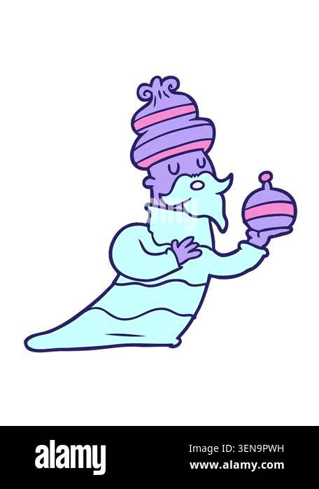 jiggle motion animation of one of three wise men cartoon Stock Video ...
