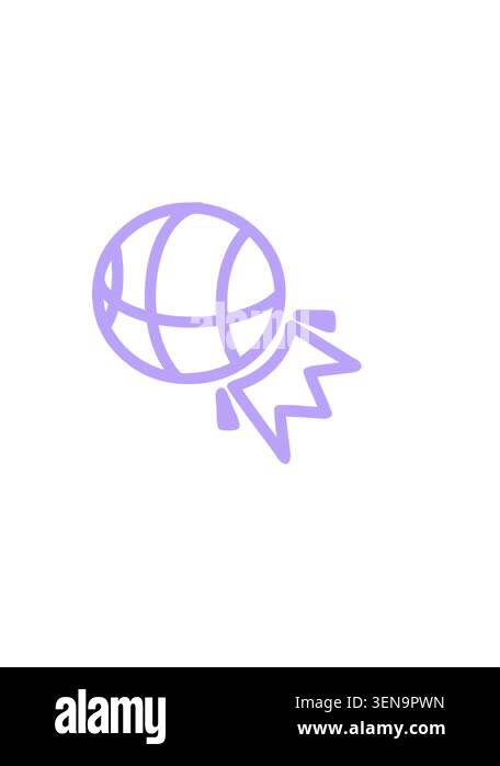 horizontally vibrating animation of basketball sports symbol icon Stock ...