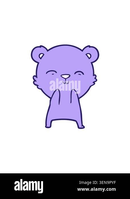 attention grabbing animation of cartoon funny bear character Stock ...