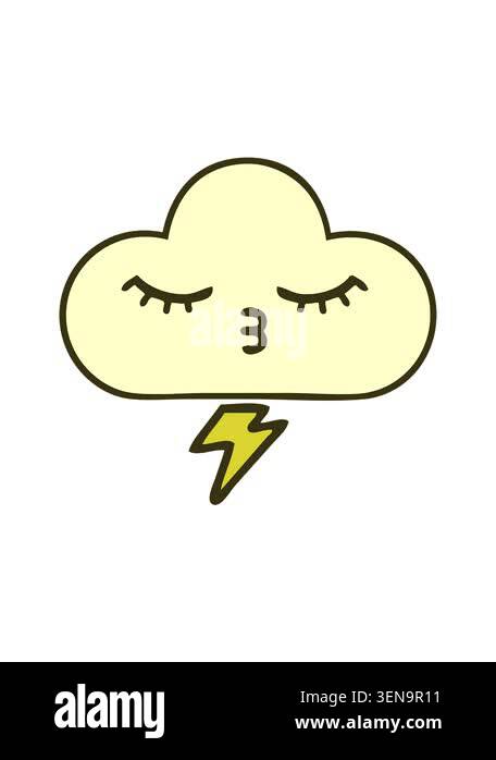 changing color animation of retro grunge texture cartoon of a thunder ...