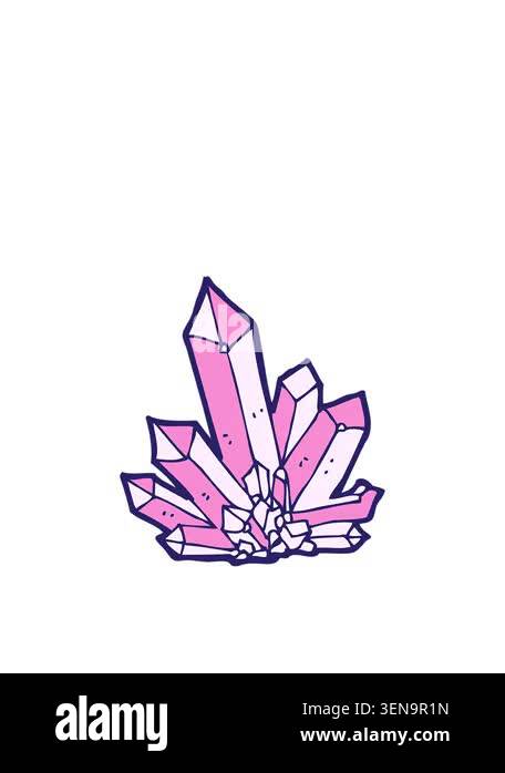 rise and float animation of cartoon crystals Stock Video Footage - Alamy