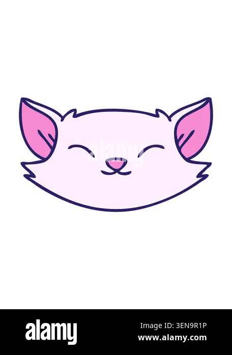 shivering motion animation of hand drawing of cartoon cat Stock Video ...
