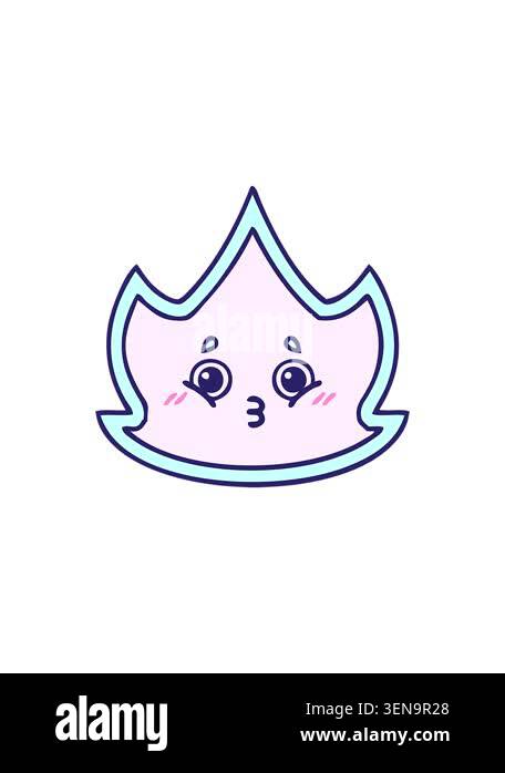 starburst effect animation of a cute cartoon of a fire Stock Video ...