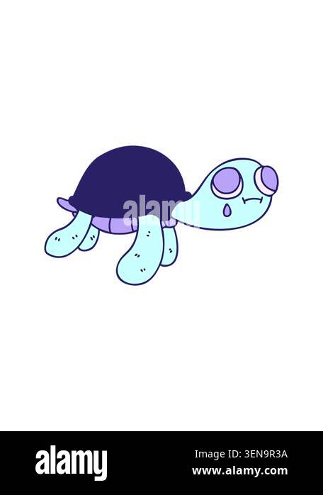 attention grabbing animation of hand drawn quirky cartoon turtle Stock ...