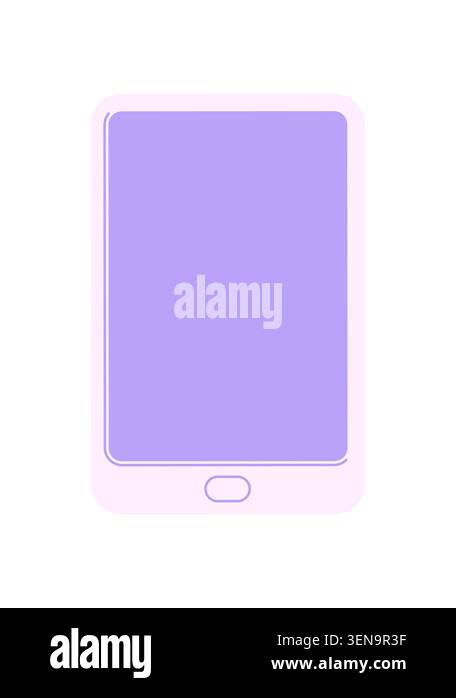bobbing motion animation of Flat colour illustration of a tablet ...