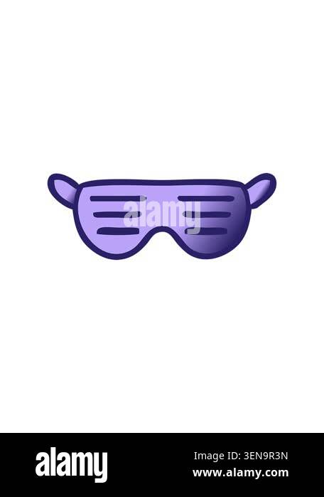 pressure popping animation of cartoon pair of sunglasses Stock Video ...