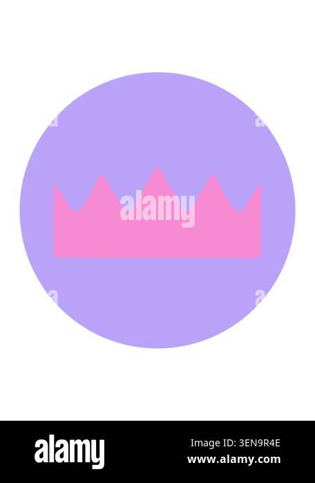 pressure popping animation of iconic tattoo style image of a crown ...
