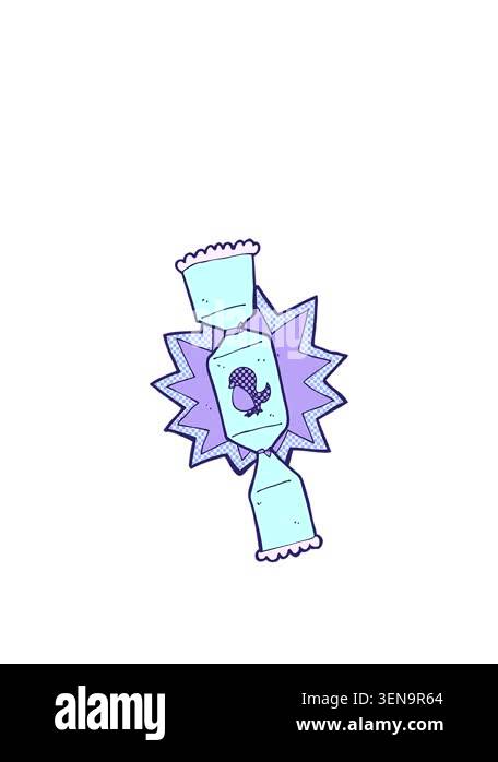stretching up animation of motion christmas cracker cartoon Stock Video ...