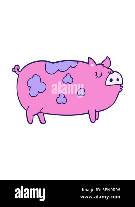 shine light effect animation of cartoon of pig Stock Video Footage - Alamy