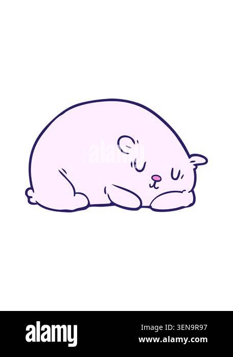 attention grabbing animation of cartoon sleepy polar bear Stock Video ...